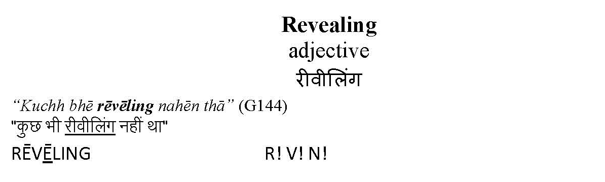 Revealing – Hinglish Dictionary